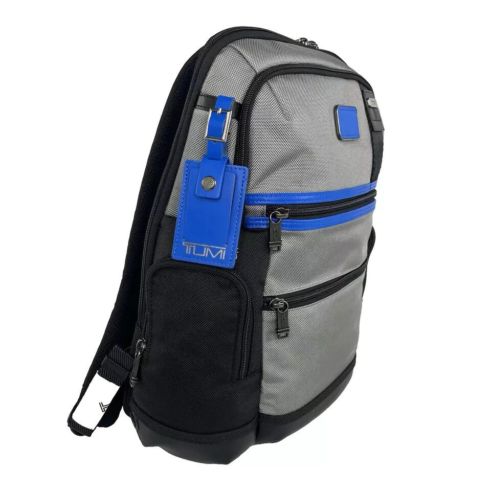 NEW Tumi Fremont PARRISH 16.0” Ballistic Nylon Backpack - GRAY with GLACIER BLUE | eBay