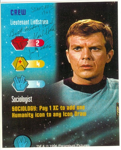 STAR TREK Lieutenant Lindstrom Karl Held photo autographed Falcon Crest ...