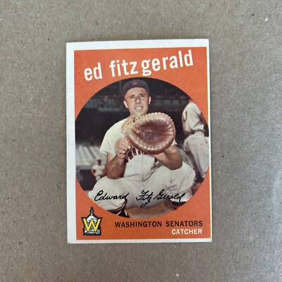 1959 Topps Baseball Ed Fitzgerald Washington Senators Card #33 | eBay