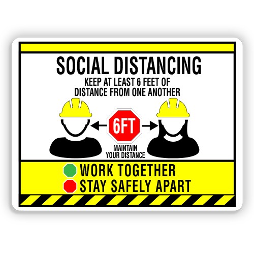 SOCIAL DISTANCING KEEP 6 FT DISTANCE | eBay