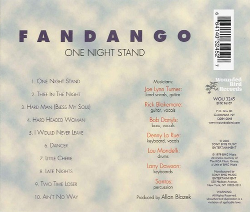 CD - Fandango - One Night Stand - 1979 / 2006 Wounded Bird - Joe Lynn Turner | eBay