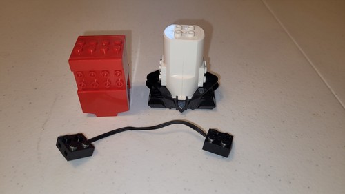 Lego Monorail 6399 Engine Motor 9V Geared Wheel Base Train Railway Red ...