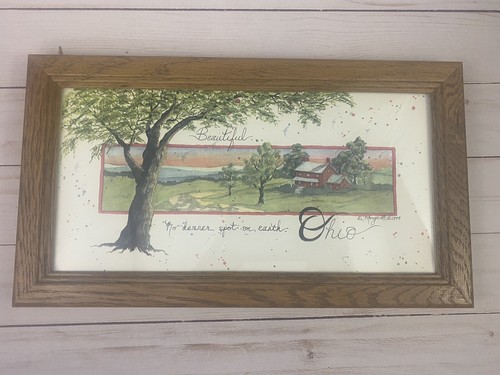D Morgan Art 1999 Beautiful No Dearer Spot On Earth Ohio Framed 13.5” X ...