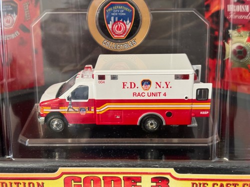 Code 3 #12068 FDNY Ford E-350 RAC Unit 4 1/64 | eBay