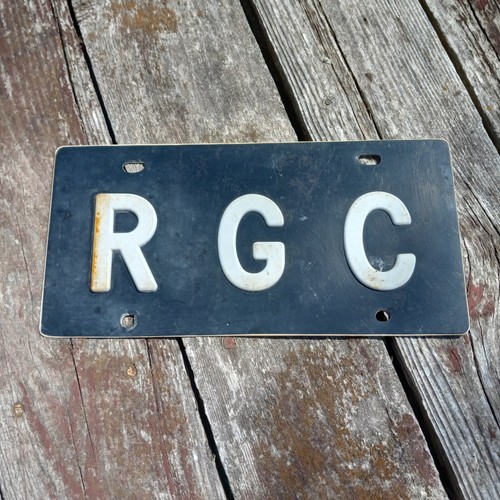 BOOSTER LICENSE PLATE (plastic): R G C (embossed) | eBay