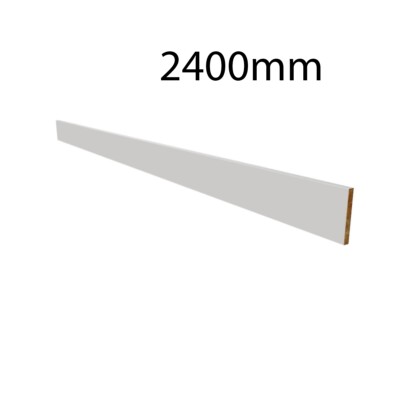 White Matt Continuous Plinth Kickboard Skirting Board 2400x150x16mm ...