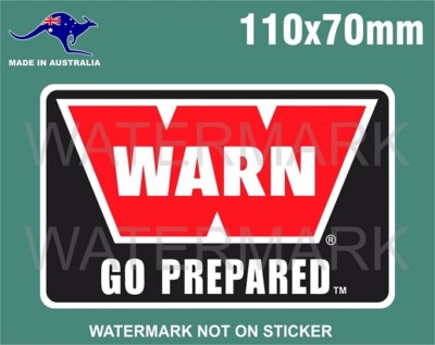 WARN WINCH STICKER FOR 4X4 TOYOTA LAND CRUISER HILUX FORD RANGER ...