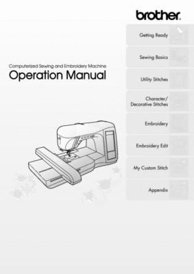 Brother Innov-is 1500D 1500 Sewing Embroidery Machine Owners Manual ...