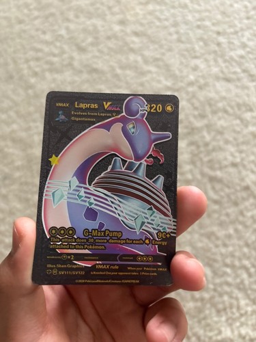 Pokémon card / Lapras Vmax sv111/sv122 in black and gold | eBay