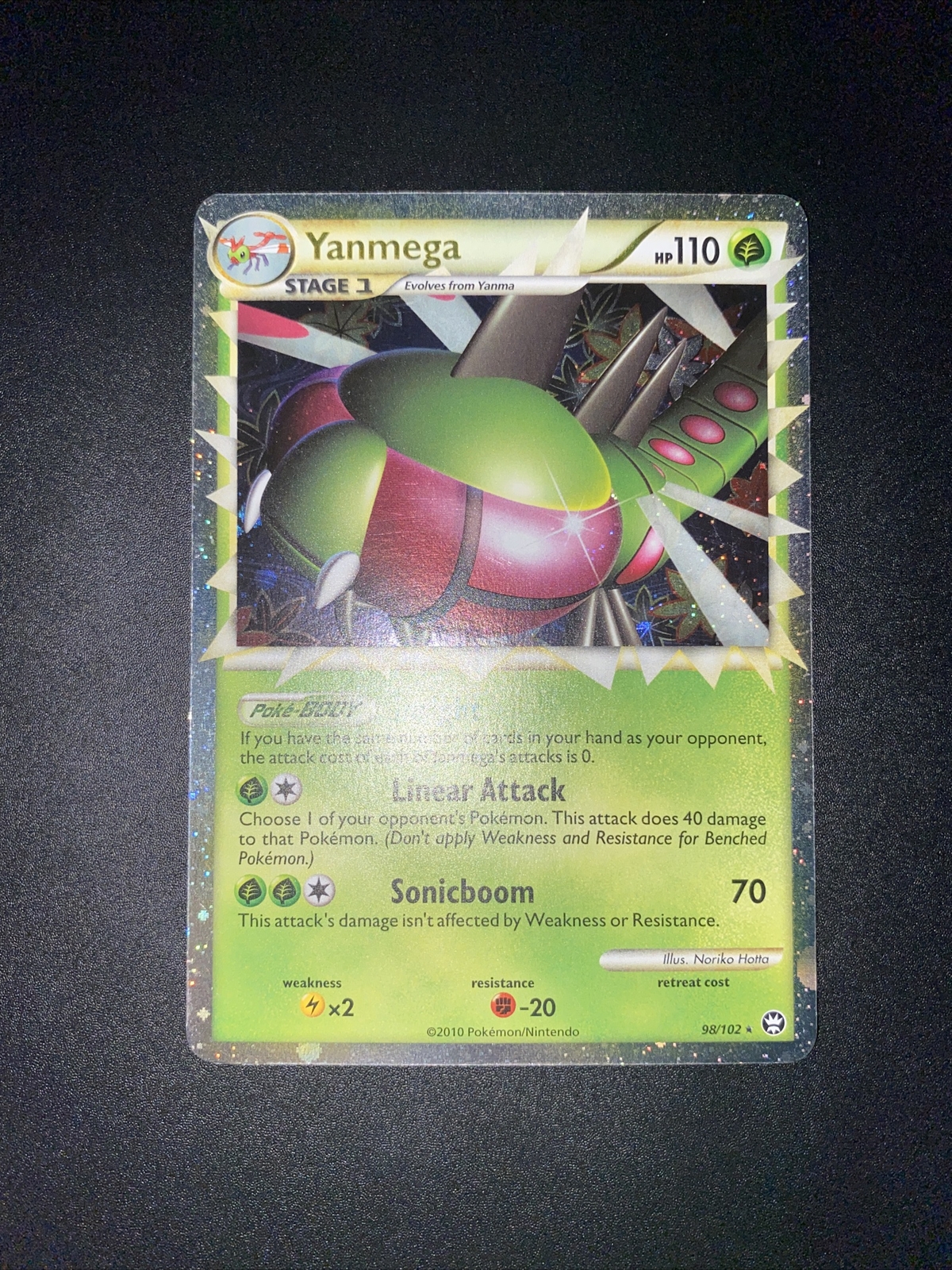 Pokemon Carte Rare Holo Foil Yanmega 98/102 Near Mint | eBay