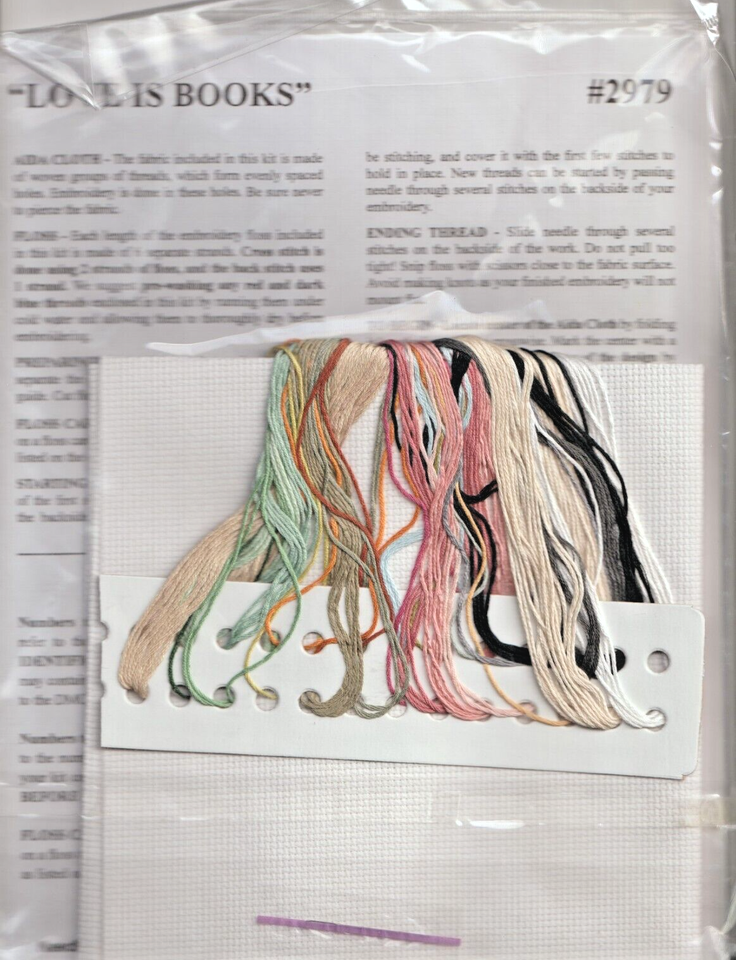 "LOVE IS BOOKS" - Counted Cross-Stitch Kit by DESIGN WORKS - Unopened ...