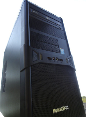 Gaming PC GTX1060 intel i7 Powerspec 16G 240G SSD + 2TB HDD CD/DVD ...