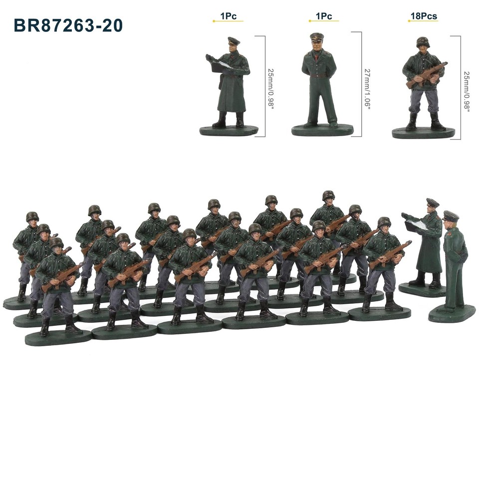 Evemodel HO Scale 1:87 Model Soldiers Officer Military Figures Army Men ...