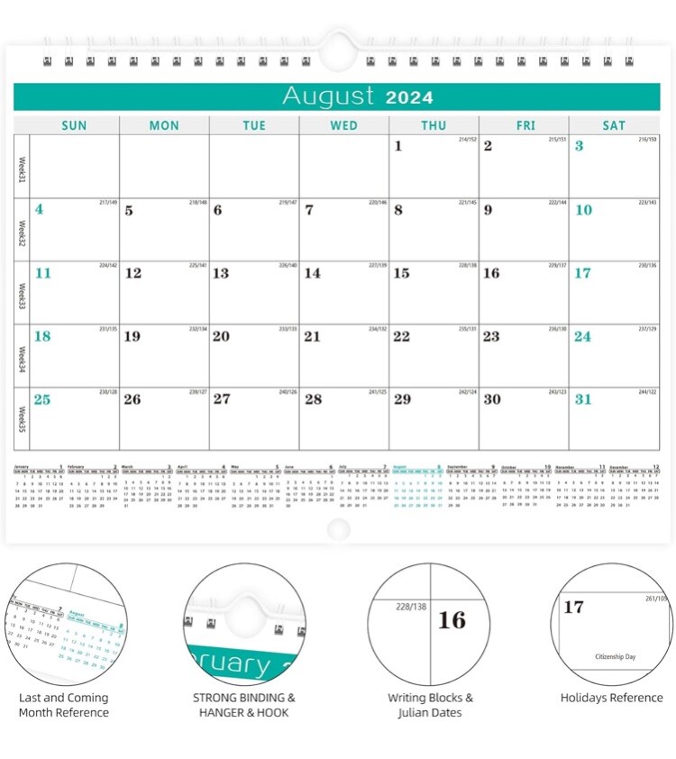 BHR Calendar 2024-2025 - Wall Calendar | eBay