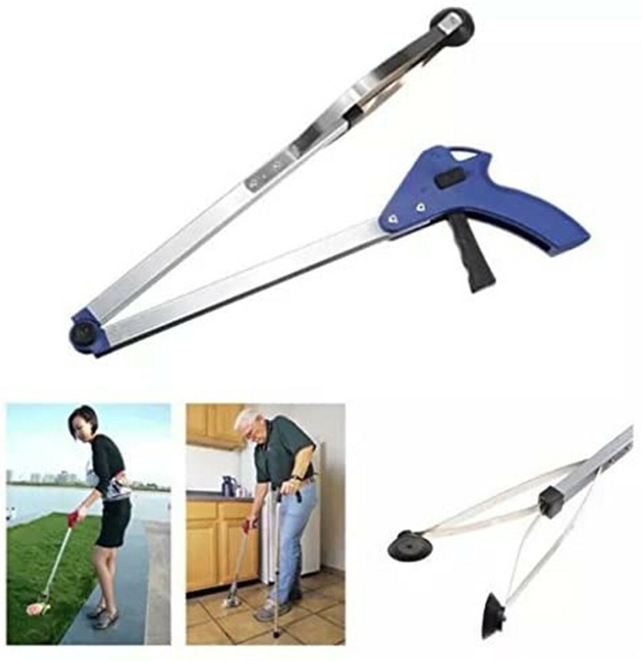 Foldable Pick Up Tool Grabber Reacher Stick Reaching Grab Extend Reach ...