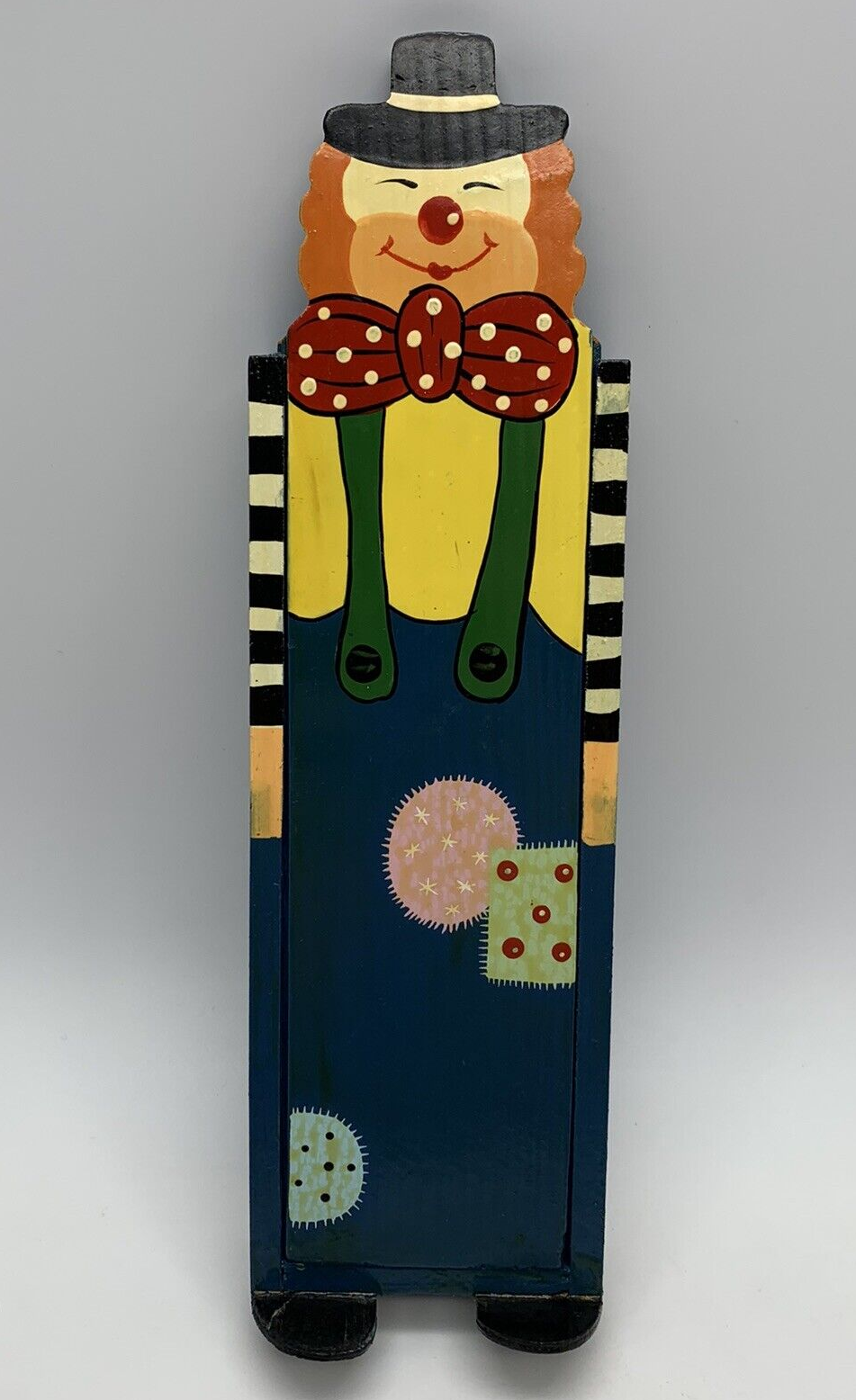 Vintage Wooden Clown Box with Hidden Sliding Compartment Hobby Lobby 10 ...