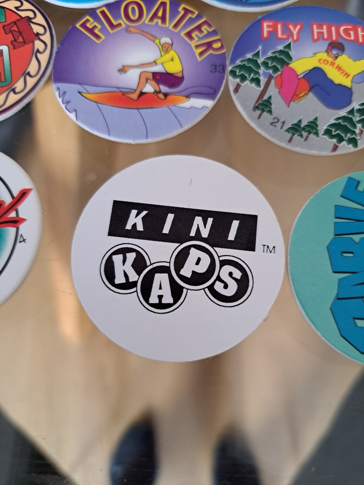 Lot Vintage Pogs Kini Kaps Milk caps slammers Jetty eddie skull grunger ...