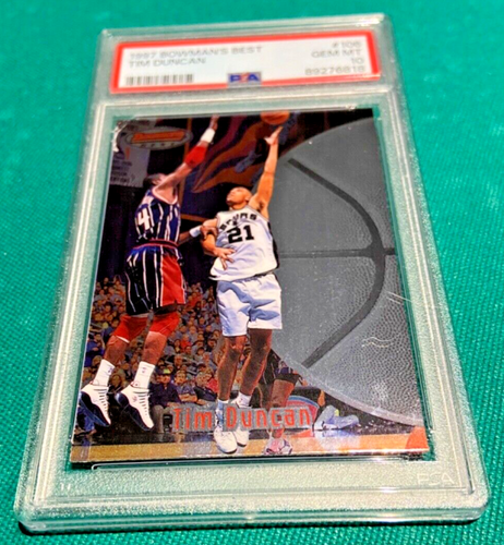 1997 Bowman's Best Tim Duncan #106 RC HOF PSA 10 Gem Mint BIN023 | eBay