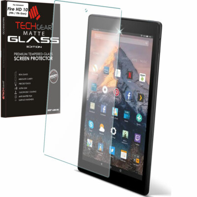 Anti-Glare TEMPERED GLASS MATTE Screen Protector for Amazon Fire HD 10 ...