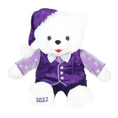 Holiday Time 15 inch Snowflake Teddy Bear 2022,Snowflake Purple Boy | eBay