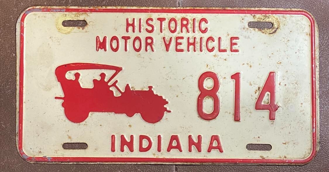 Indiana 1950's HISTORIC MOTOR VEHICLE License Plate # 814 | eBay