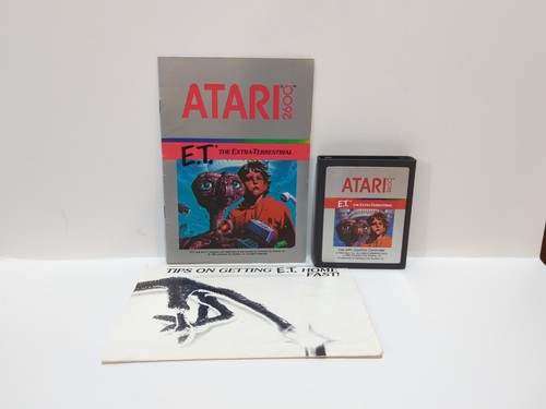ET The Extra Terrestrial (Atari 2600) With Manual And Tip Sheet-Tested ...