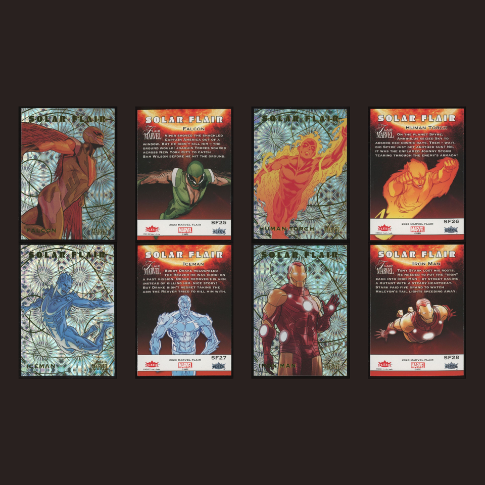 Marvel Solar Flair Complete Set 40 Cards #SF1–SF40 2023 Fleer Wolverine ...