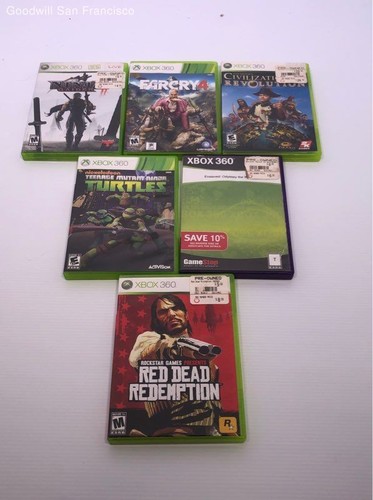 Lot Of 6 Assorted Video Game Disc For Microsoft Xbox 360 With Case | eBay
