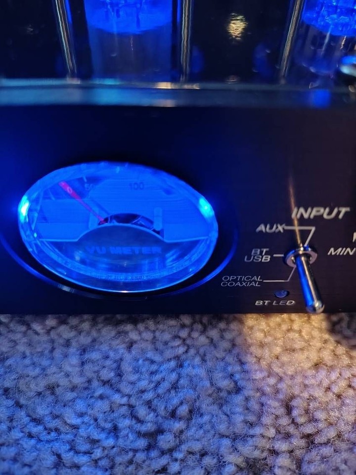 Rockville BluTube LED 70W Bluetooth Tube Amplifier/Home Stereo Receiver ...