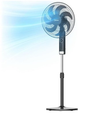 Midea MPF23MTBUK 50W Pedestal Fan, 3 Speed Settings, 7 Bionic Blades ...