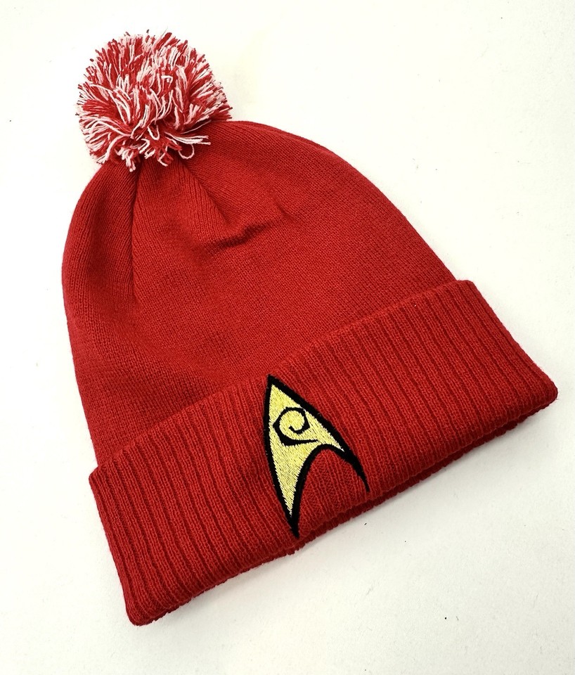 Star Trek Adult Beanie Hat Engineering Badge Red Embroidered | eBay UK