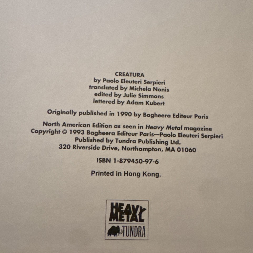 Creatura - Druuna - Paolo Eleuteri Serpieri - Heavy Metal / Tundra | eBay