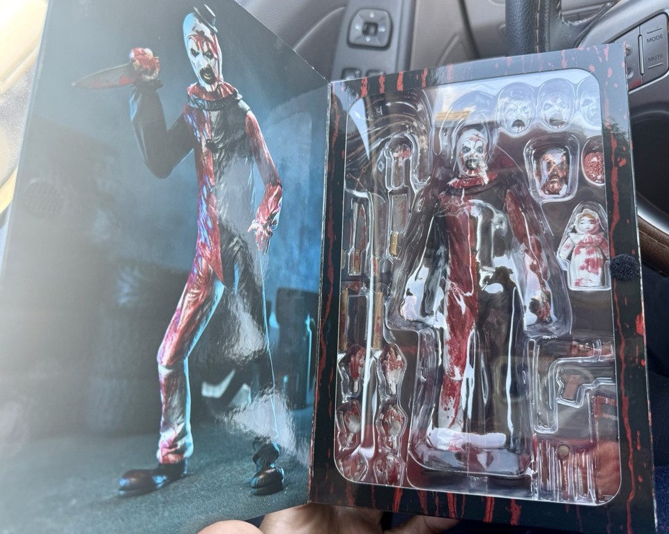 IN HAND NECA Terrifier Art The Clown Blood Soaked Action Figure Walmart ...