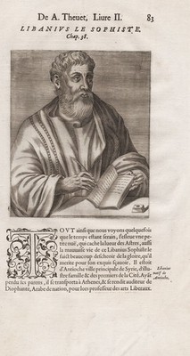 Libanios Libanius teacher rhetoric Redner Roman Empire Thevet Portrait ...