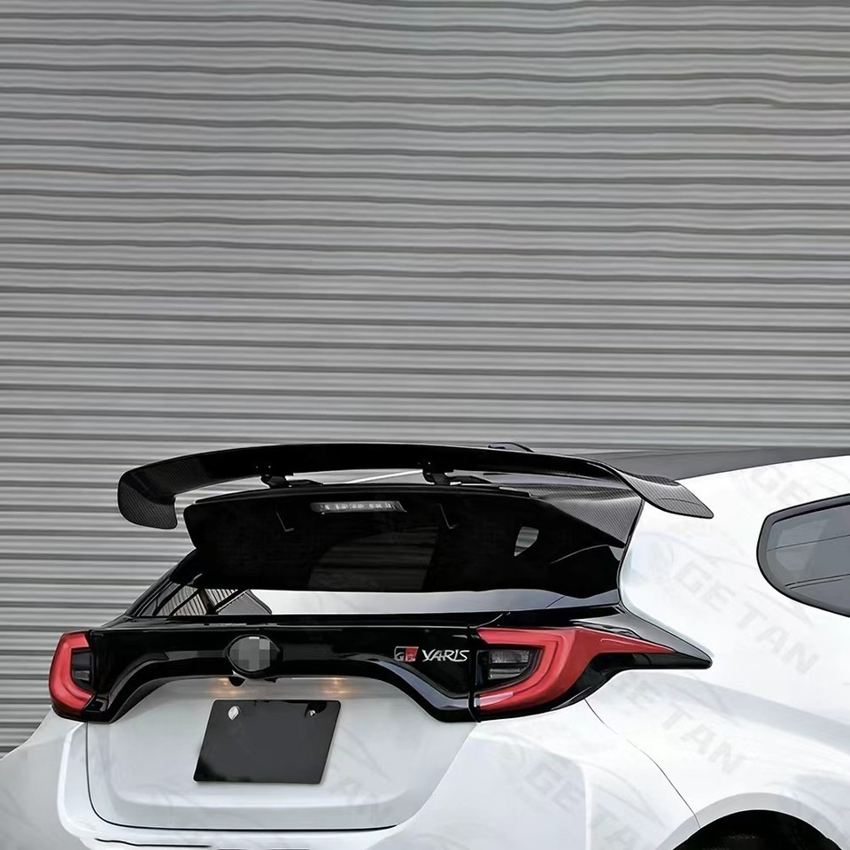For GR YARIS GXPA16 SA style Dry Carbon Fiber Rear Wing Roof Spoiler ...