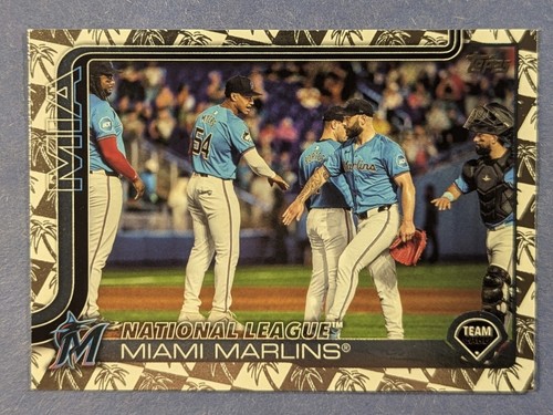 2025 Topps Series 1 Spring Training Foil Team Card Miami Marlins #340 ...
