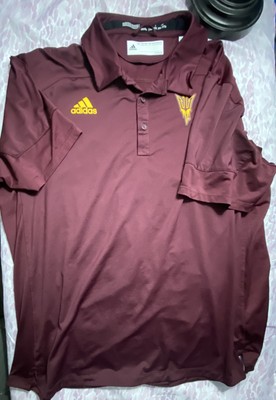 Adidas Polo ASU shirt maroon gold logo stretch golf sports Men's sizes ...