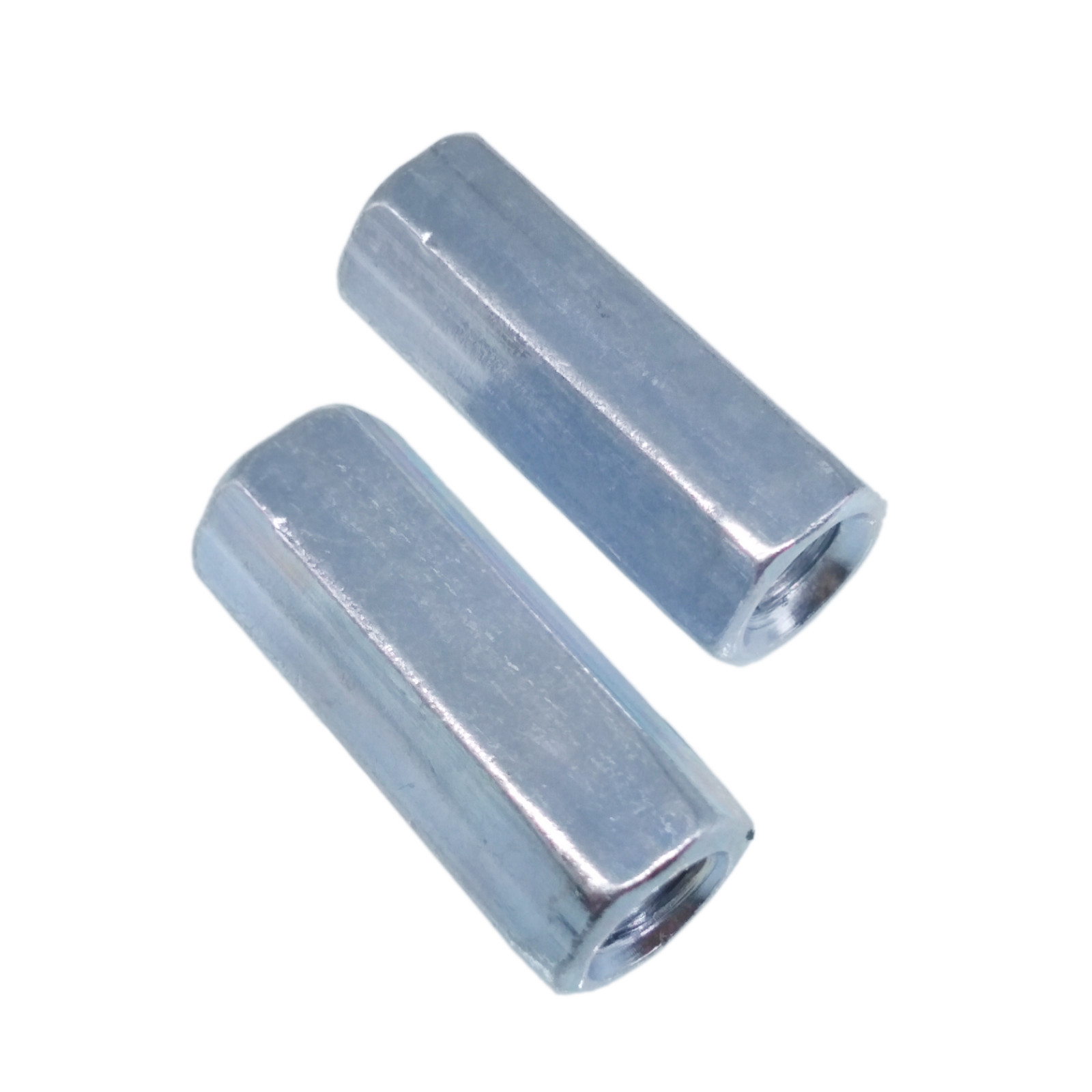 US Stock 5pcs M6 x 1 x 25mm Long Rod Coupling Hex Nut Connector Zinc ...