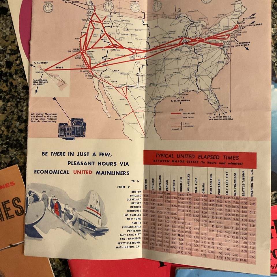 VTG 31 Piece Lot Airline Travel Ephemera 1950s-1960s Pan Am, SAS, TWA ...