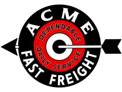 ACME Dependable Fast Freight Service DIECUT NEW 28" Wide Sign USA STEEL ...