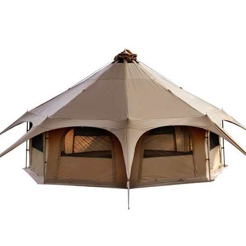 Luxury 4 Season Glamping Yurt Tent Stove Jack Bell Tent Rainproof 16 ...