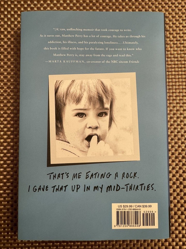 SIGNED 1ST EDITION Matthew Perry FRIENDS, LOVERS and THE BIG TERRIBLE ...