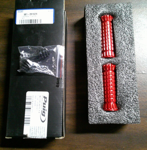 Footpegs, Motorcycle, Red, WPS #561-09192R, New, Puig #9192R | eBay