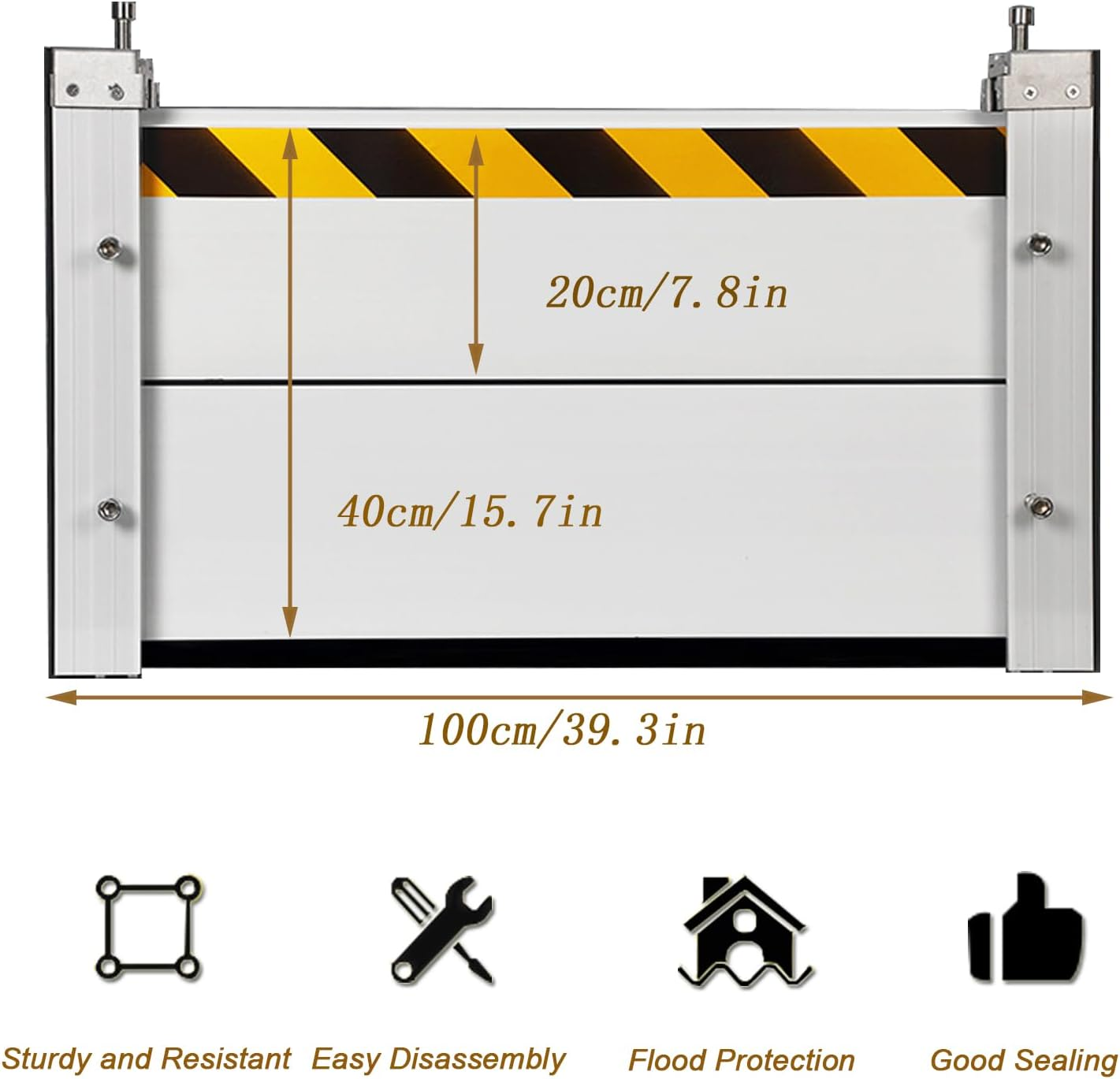 Flood Protection Baffle,Aluminum Reusable Flood Barrier Shield,Heavy ...