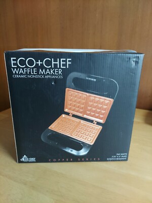 Eco + Chef Copper Series Ceramic Nonstick Waffle Maker NIB | eBay