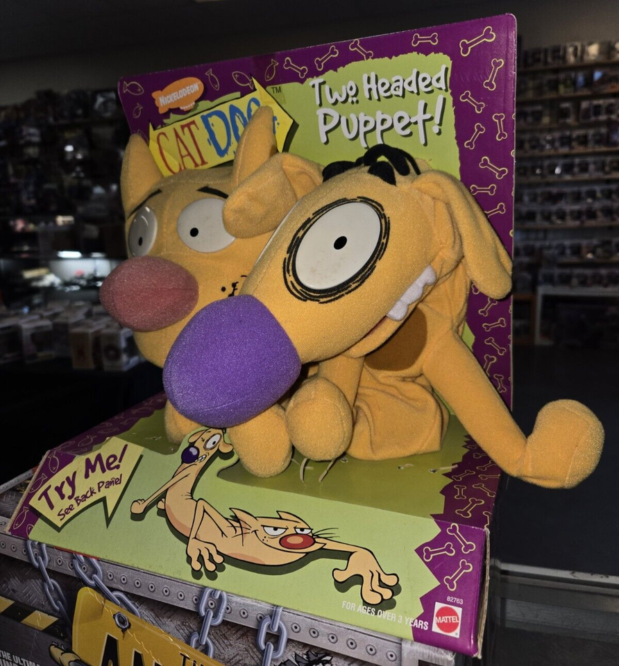 1999 Nickelodeon Applause CatDog 29" Hand Puppet Plush Jumbo New W/ Tag ...