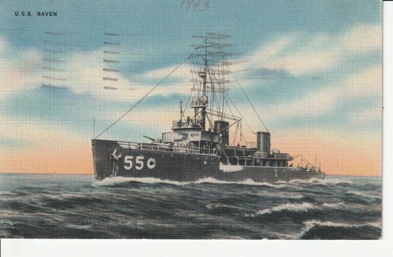 March 2 1943 Newport Rhode Island. USS Raven free frank post card. | eBay