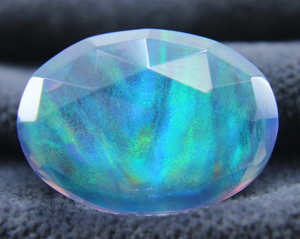 18.90 Ct Fire Opal Oval Triple Color Blue Certified Loose Gems | eBay