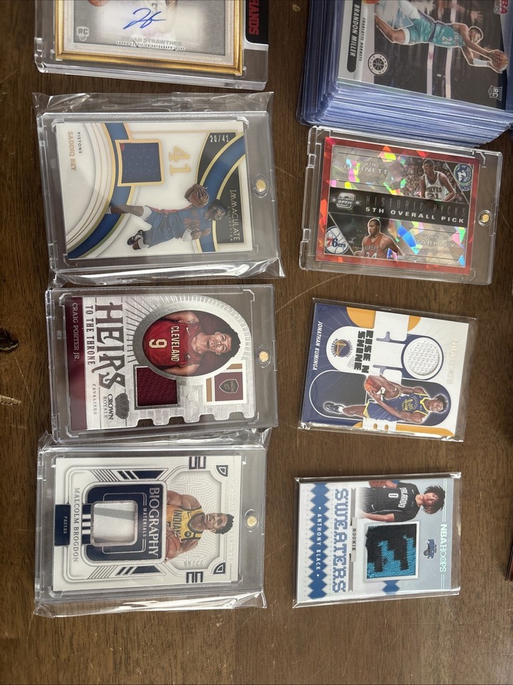 Huge NBA Basketball 200+ Card Lot, Rookies, Inserts, Parallels Graded ...