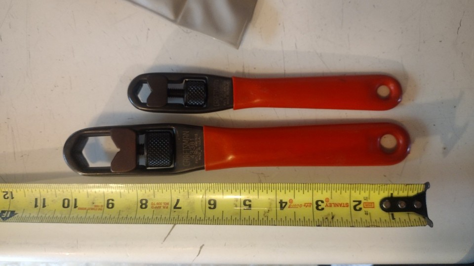 Craftsman 43379 Adjustable Pocket Socket Box-End Wrench Set 8" & 10 ...